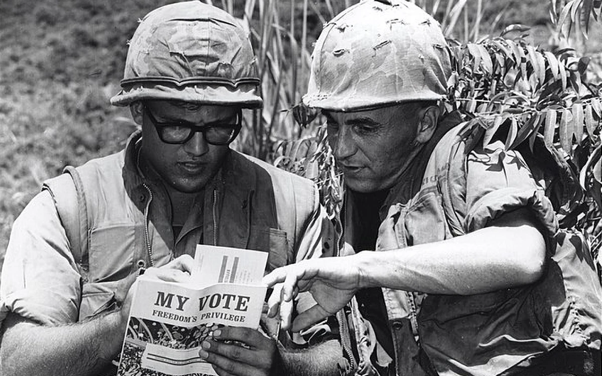 Soldier's first time voting while fighting in Vietnam- The War Horse